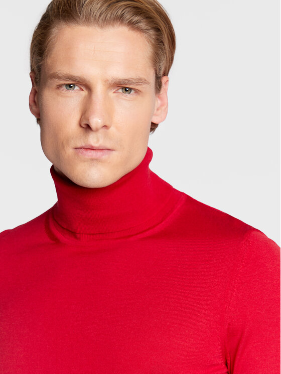 Boss Golf Musso-P 50468262 Czerwony Slim Fit | Modivo.pl