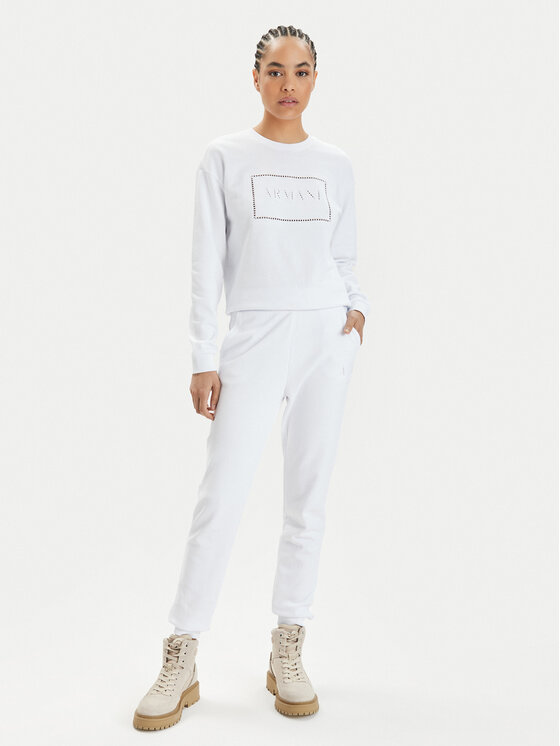 Armani Exchange Mikina 3DYM71 YJFDZ 1000 Bílá Regular Fit | Modivo.cz