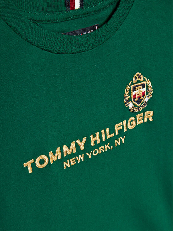 Tommy Hilfiger Тишърт New York Crest KB0KB08029 Зелен Regular Fit ...