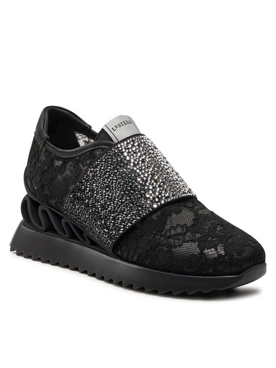 Le Silla Sneakersy Reiko 6846N040ZGPPLAC Černá | Modivo.cz