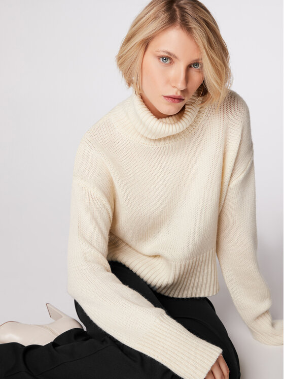 Simple Dolčevita SWD550-01 Bijela Relaxed Fit | Modivo.hr