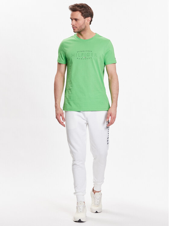 Neon green tommy hilfiger t shirt store