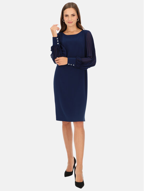 Potis & Verso Sukienka koktajlowa Ricarda Granatowy Regular Fit | Modivo.pl