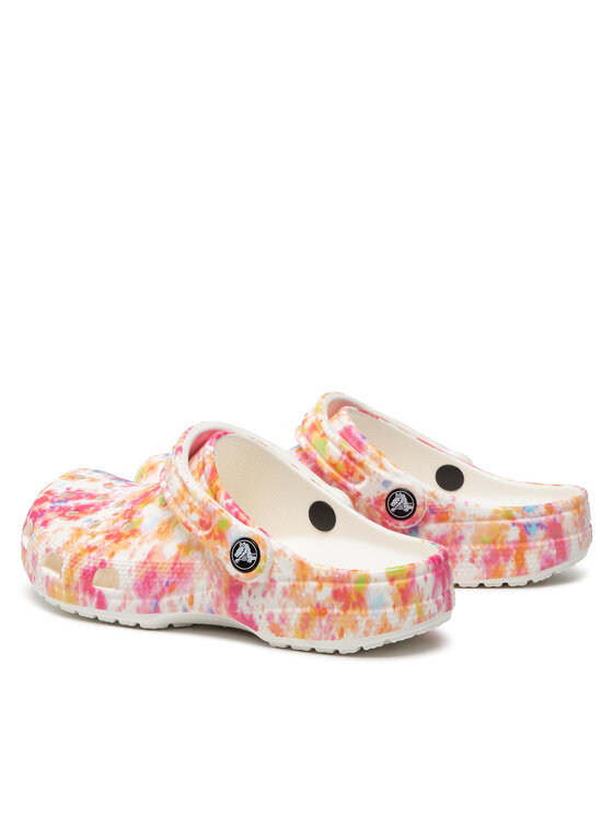 Crocs Παντόφλες Classic Tie Dye Graphic Clog 205453 Πορτοκαλί | Modivo.gr