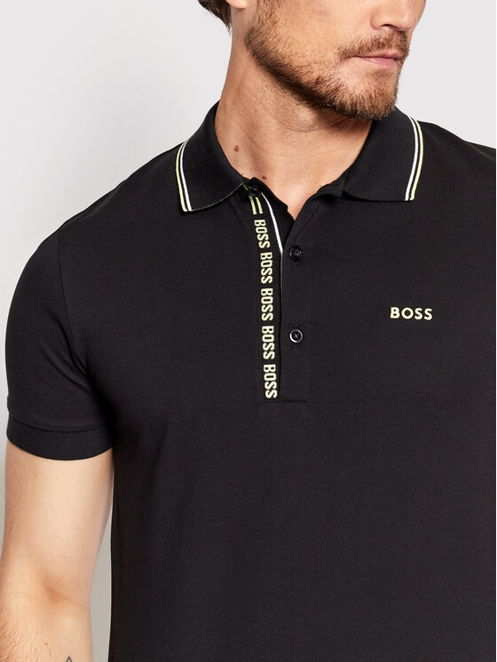 Boss Polo Paule 4 50469391 Czarny Slim Fit | Modivo.pl