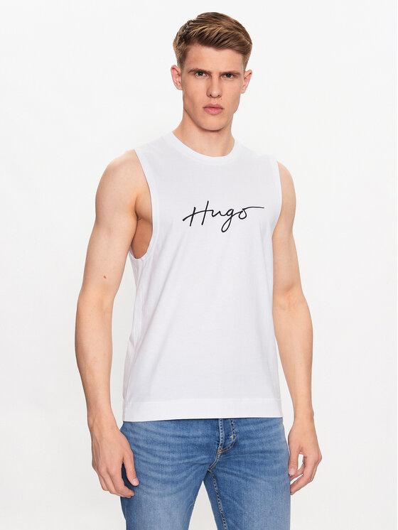 Hugo Tank top 50493709 Beżowy Regular Fit | Modivo.pl