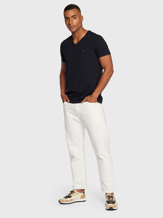 Tommy Hilfiger Тишърт Core Stretch MW0MW27540 Тъмносин Slim Fit | Modivo.bg