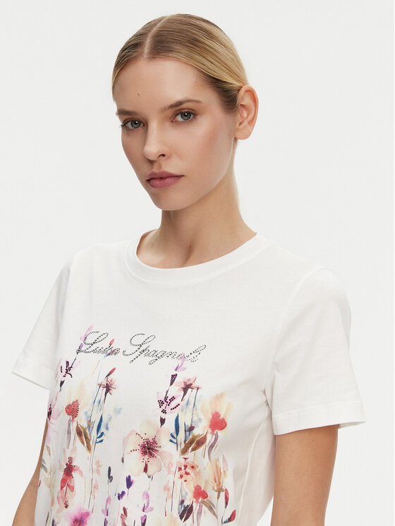 Luisa Spagnoli T-Shirt Boemi 542083 Biały Regular Fit | Modivo.pl