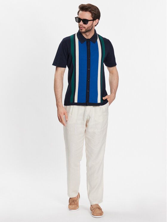 Sisley Strickjacke 1094T500B Dunkelblau Regular Fit | Modivo.at