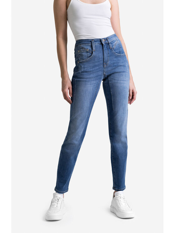 RJ Rocks Jeans Jeansy Elena Niebieski Slim Leg | Modivo.pl