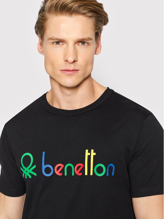 United Colors Of Benetton T-Shirt 3I1XU100A Černá Regular Fit | Modivo.cz