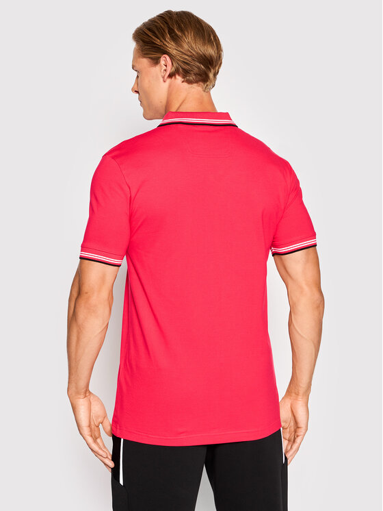 Boss Polo Paul Curved 50469245 Czerwony Slim Fit | Modivo.pl