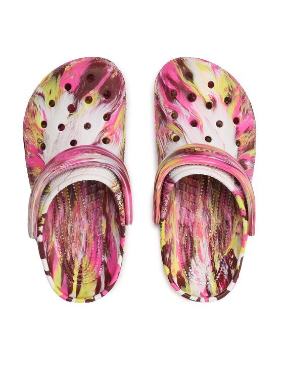 Crocs Pantoletten Classic Marbled Clog 206867 Rosa | Modivo.de