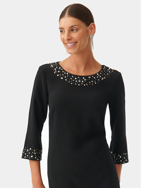 Tatuum Sukienka codzienna Lintiko T2322.204 Czarny Slim Fit | Modivo.pl