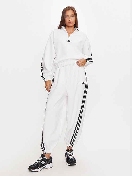adidas Bluza Future Icons Three Stripes JJ1664 Biały Loose Fit | Modivo.pl