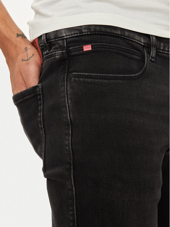 Hugo Jeansy 50522151 Czarny Extra Slim Fit | Modivo.pl