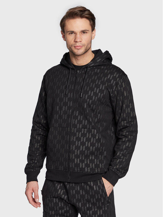 KARL LAGERFELD Bluza 705074 524950 Czarny Regular Fit | Modivo.pl