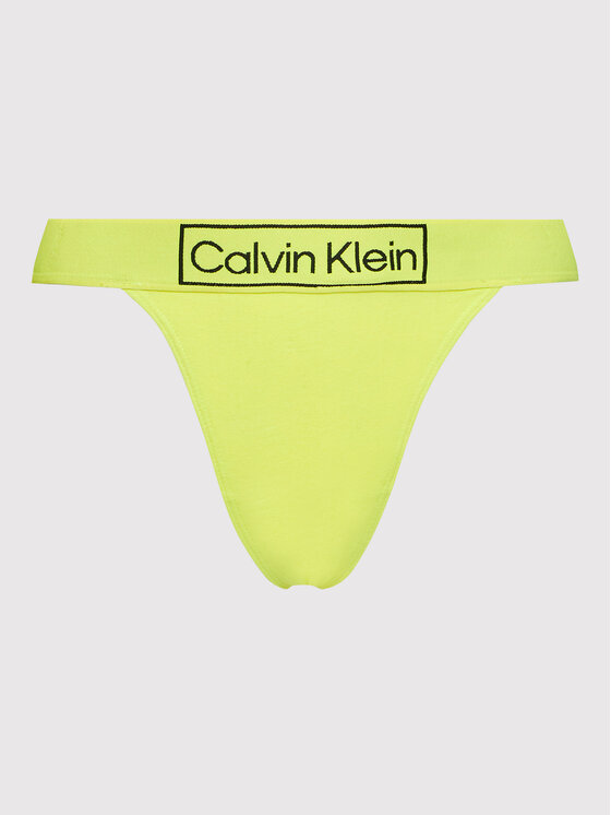 Calvin Klein Underwear Stringi 000QF6776E Zielony | Modivo.pl
