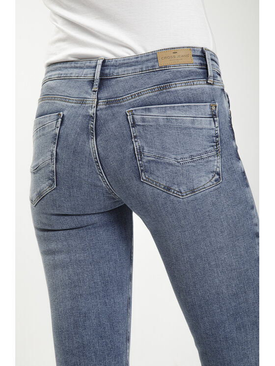 Cross Jeans Jeansy P 474-120 Niebieski Super Skinny Fit | Modivo.pl