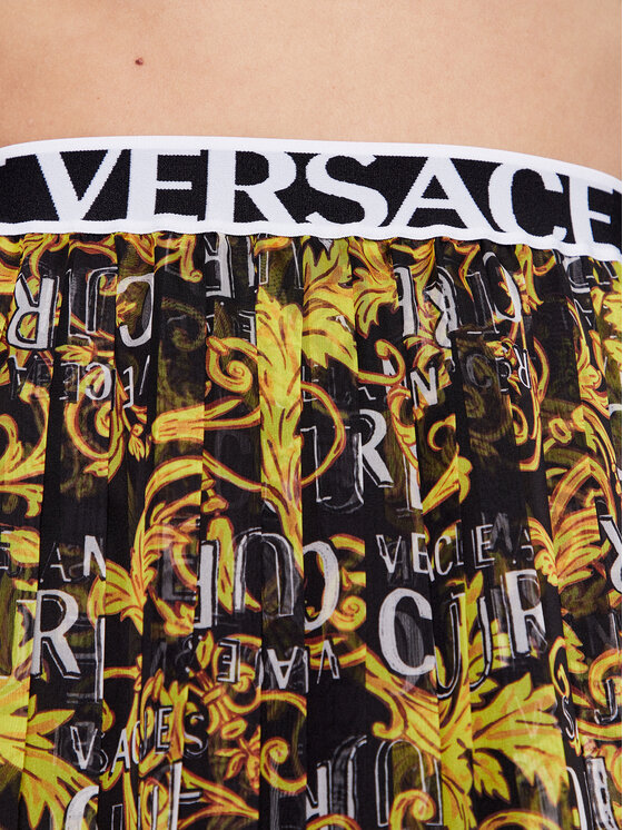 Versace Jeans Couture Плисирана пола 74HAE805 Златист Regular Fit ...
