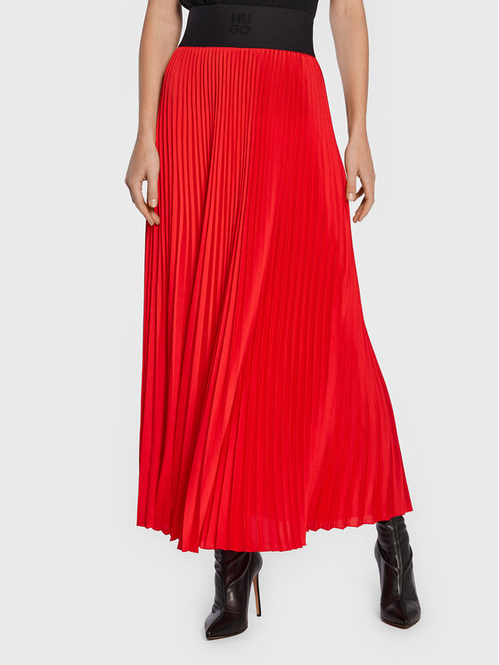 Hugo Faltenrock Regiani-1 50476130 Rot Regular Fit | Modivo.de