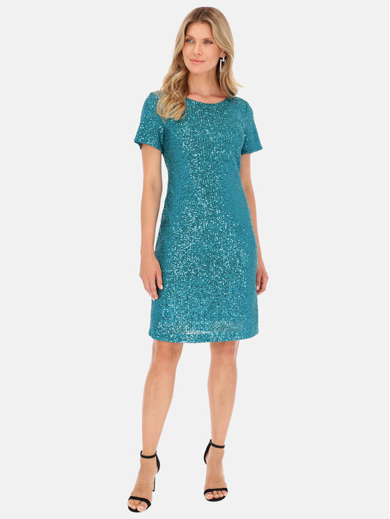 Potis & Verso Sukienka wieczorowa Dixi Turkusowy Regular Fit | Modivo.pl