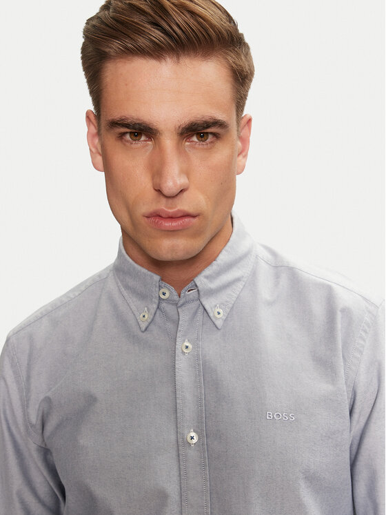 Boss Koszula H-Roan 50520265 Niebieski Slim Fit | Modivo.pl