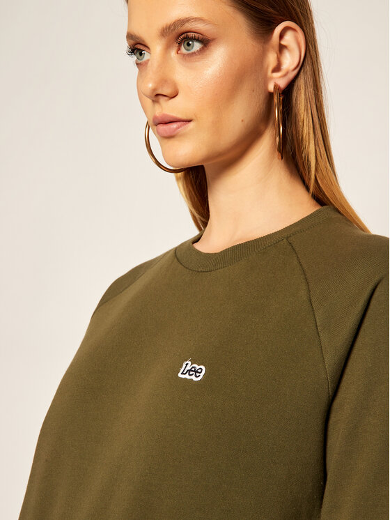 Lee Džemperis Plain Crew Neck Sws L53RTXNX 112112496 Žalia Regular Fit ...