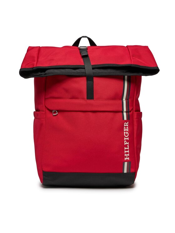 Tommy Hilfiger Rucksack Th Monotype Rolltop Backpack AM0AM11792 Rot ...