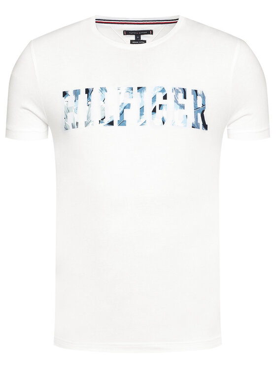 Tommy Hilfiger T Shirt Floral MW0MW14325 WeiB Regular Fit Modivo