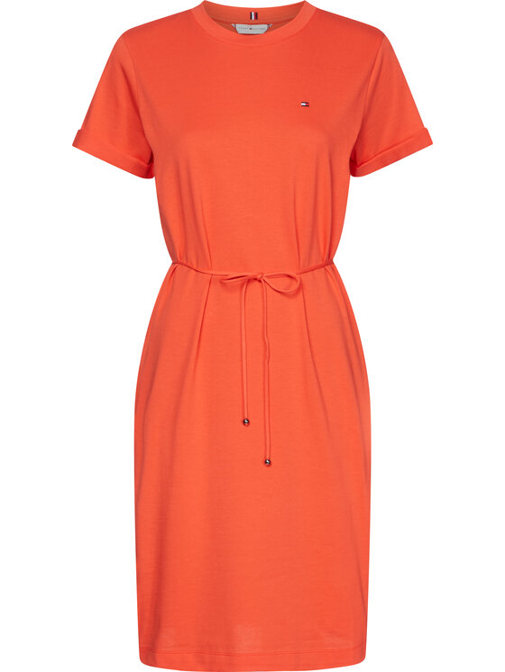 Tommy Hilfiger Kleid fur den Alltag Angela WW0WW27812 Orange Regular Fit Modivo
