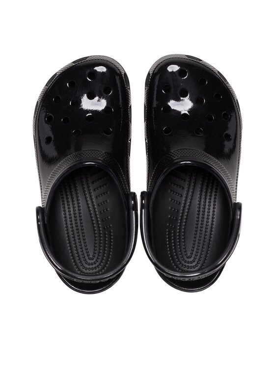 Crocs Klapki Classic High Shine Clog 209609 Czarny | Modivo.pl