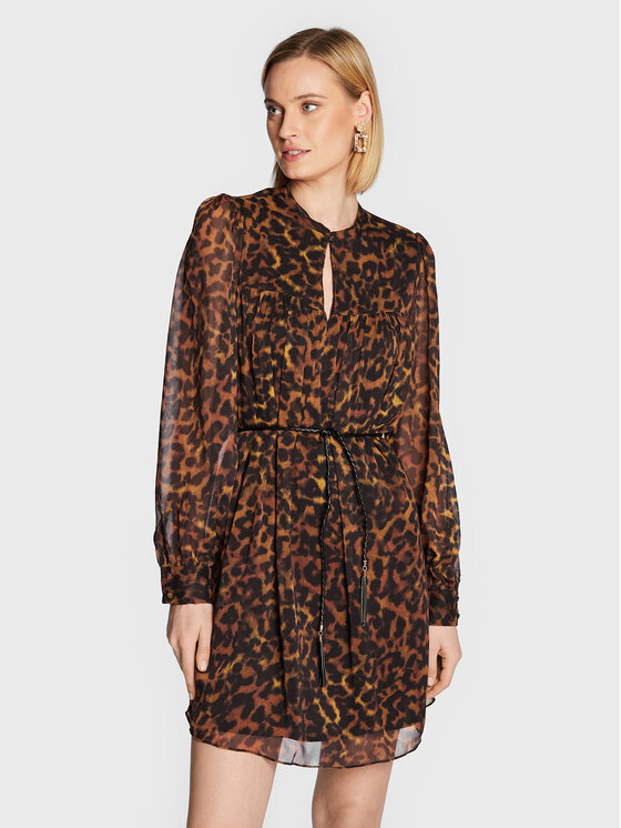 Guess Kasdieninė suknelė Morgane W2BK12 WDWT2 Ruda Regular Fit | Modivo.lt