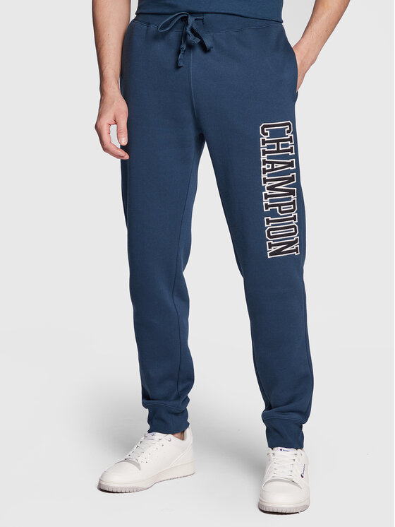 Champion Spodnie dresowe Heavy Fleece Bookstore Logo 217880 Granatowy ...
