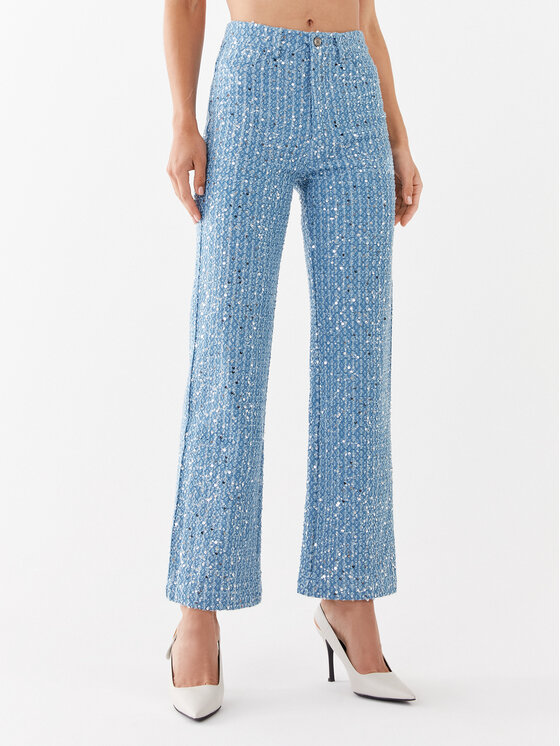 ROTATE Jeans Embellished Denim 1000631602 Blau Straight Fit | Modivo.de
