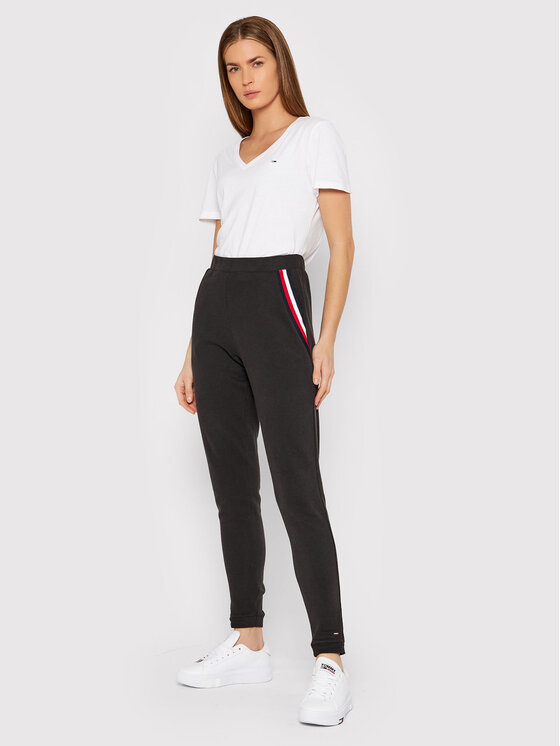 Tommy Hilfiger Jogginghose Track Uw0uw03202 Schwarz Regular Fit • Modivo At