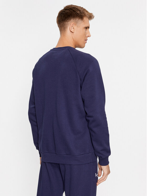 Under Armour Суитшърт Ua Rival Fleece Crew 1379755 Тъмносин Loose Fit ...