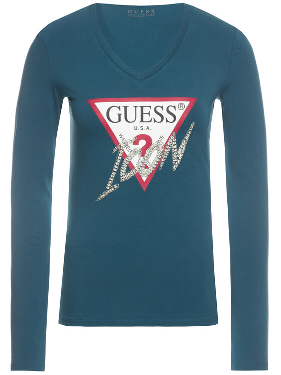 Guess Bluse Icon Tee W01I0F J1300 Grün Slim Fit | Modivo.de
