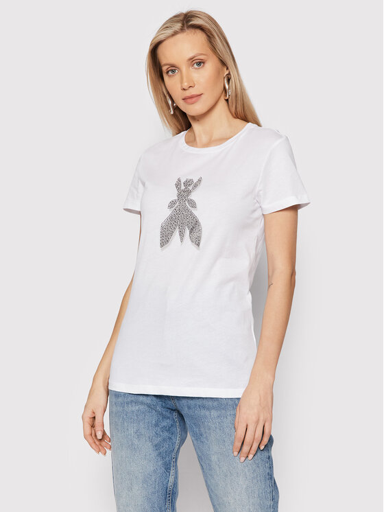 Patrizia Pepe T-Shirt 8M1394/J4V5-W103 Biały Regular Fit | Modivo.pl