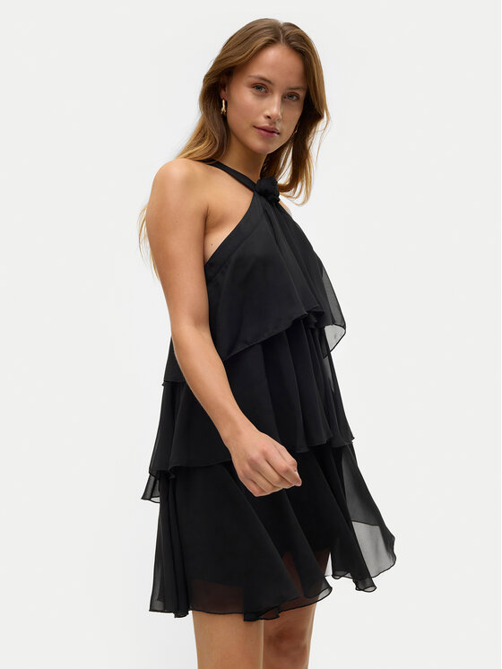 Vero Moda Koktejlové šaty Felicia 10329767 Černá Regular Fit | Modivo.cz