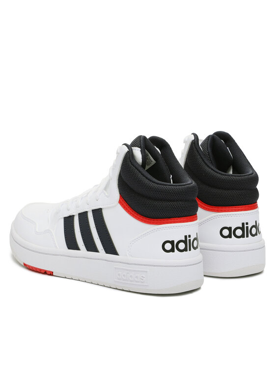 adidas Sneakersy Hoops 3.0 Mid GY5543 Biały | Modivo.pl