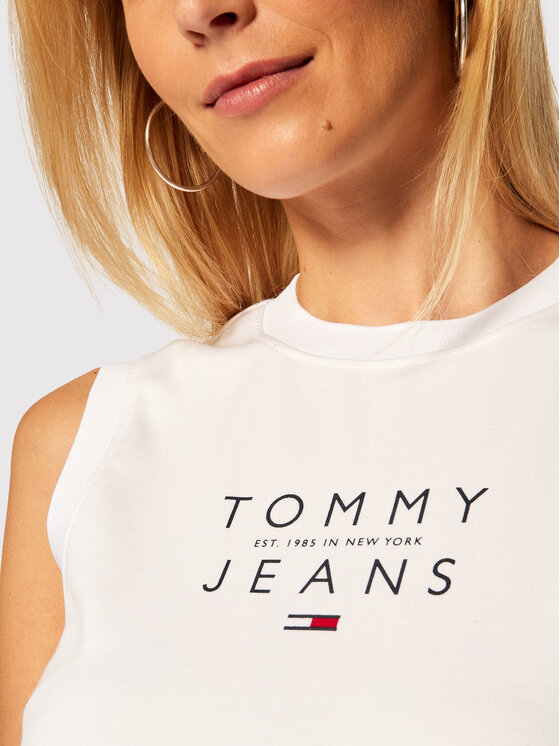 Tommy Jeans Igapäevane kleit Logo DW0DW08444 Valge Regular Fit | Modivo.ee