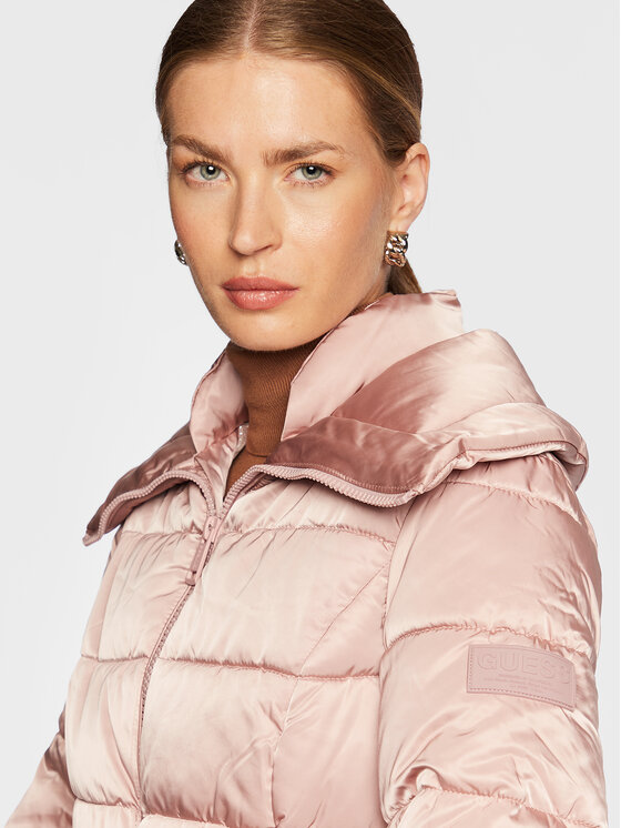 Guess Daunenjacke Glitzy W2BL56 WEX12 Rosa Regular Fit | Modivo.de