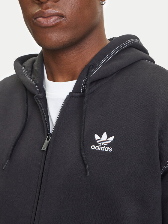 adidas Mikina Essentials Trefoil JW0969 Černá Regular Fit | Modivo.cz