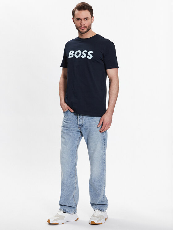 Boss T-Shirt Thinking 1 50481923 Dunkelblau Regular Fit | Modivo.de