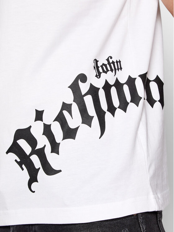John Richmond T-Shirt Fraxur UMP22106TS Biały Regular Fit | Modivo.pl