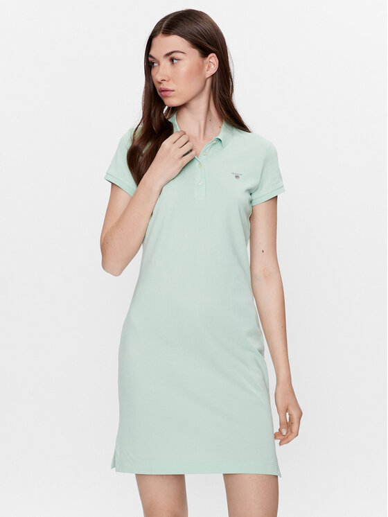 Gant Kasdieninė suknelė 402300 Žalia Regular Fit | Modivo.lt
