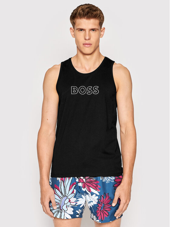 Boss Tank top Beach 50469301 Czarny Regular Fit | Modivo.pl