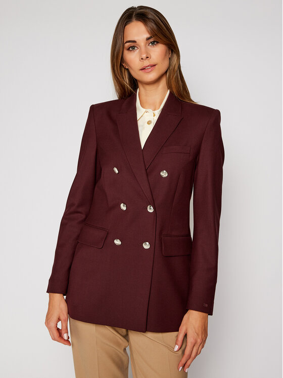 Tommy Hilfiger Sako ICONS Db Blazer WW0WW28741 Bordó Regular Fit ...