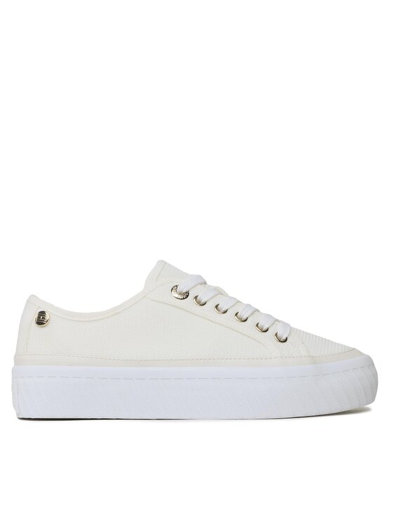 Tommy Hilfiger Teniși Platform Vulcanized Sneaker FW0FW07156 Bej ...